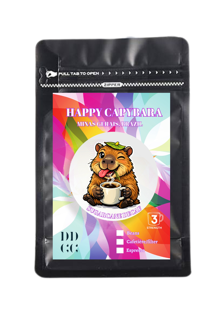 Brazilian Happy Capybara Decaffeinated Coffee - Sugarcane Decaf Coffee