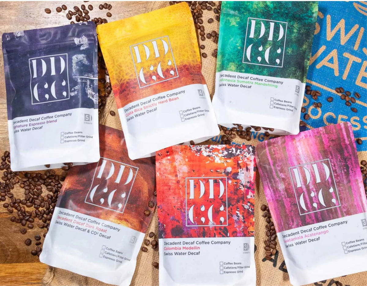 Decaffeinated Coffee Taster Packs | Decadent Decaf